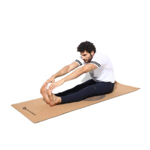 Shakti Warrior Mandala Cork Yoga mat,Extra Long and Wide,Artist Designed, Premium eco friendly mats, Non Slip, Great for Regular & Hot Yoga, Pilates and Work out (84 inchx27 inchx2mm Thick)