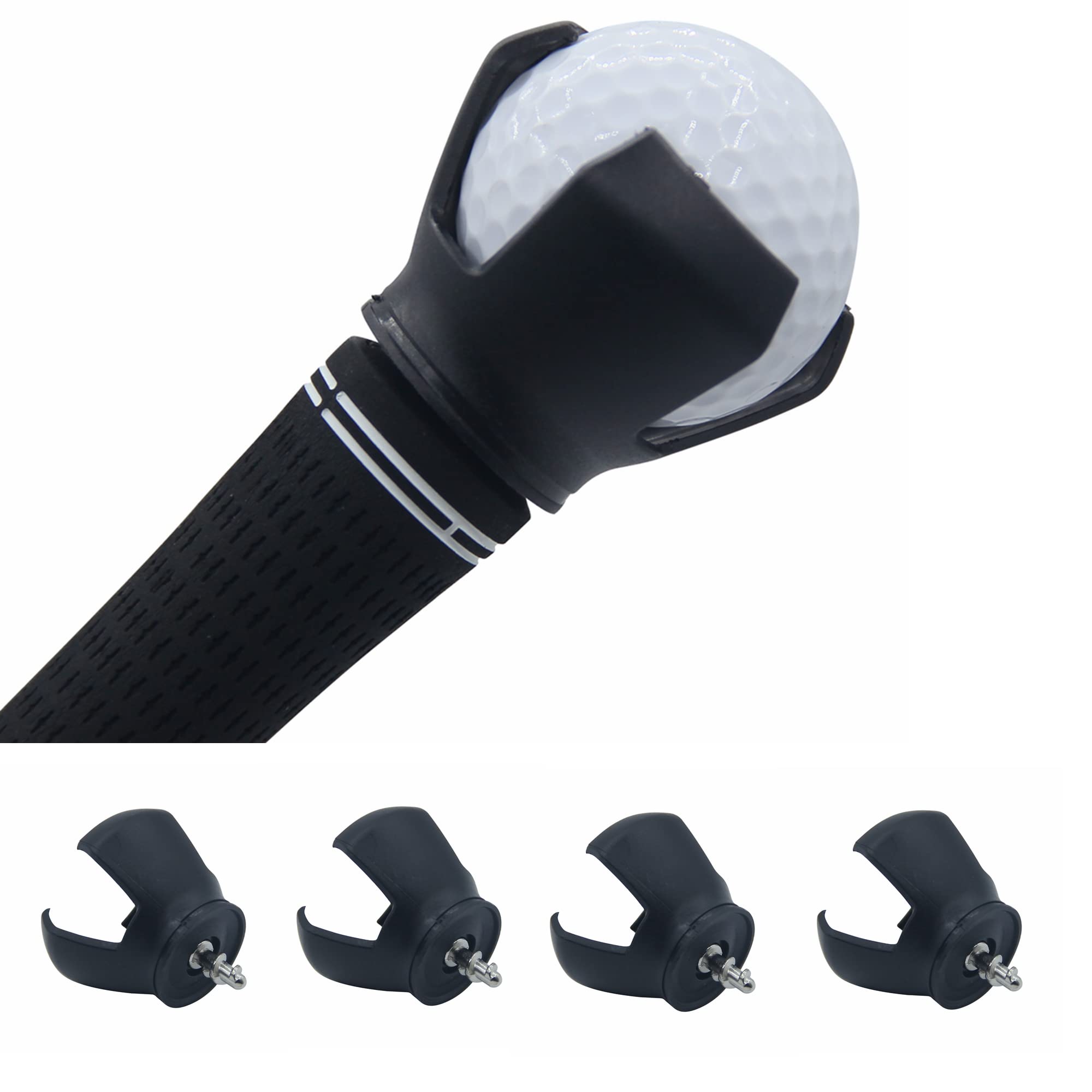 new star tattoo 4pcs Golf Ball Retriever for Putter,Sucker for Golf Screws Tool,Golf Ball Grabber Picker Upper Suction Cup Ball Grabber