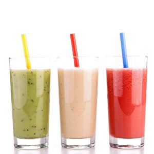 Comfy Package [Case of 3,000] 10 mm Jumbo Smoothie Straws, 8.5" High Plastic Boba Straws, Milkshake Straws - Assorted Colors