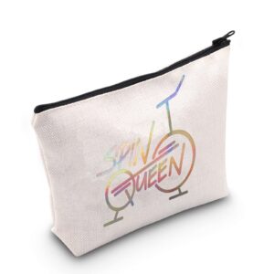 pofull cycling bike indoor spin class workout gift spin queen cosmetic bags indoor cycling spinning bike gym gift (spin queen bag)