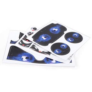 vr glasses protective sticker, vr headset stickers comfortable for quest 2(blue flame football)