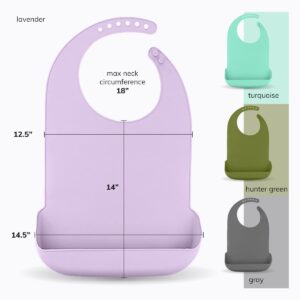 BraceAbility Silicone Adult Bib for Eating - Washable Clothing Protector, Crumb Catcher for Elderly Men, Women, Home Care