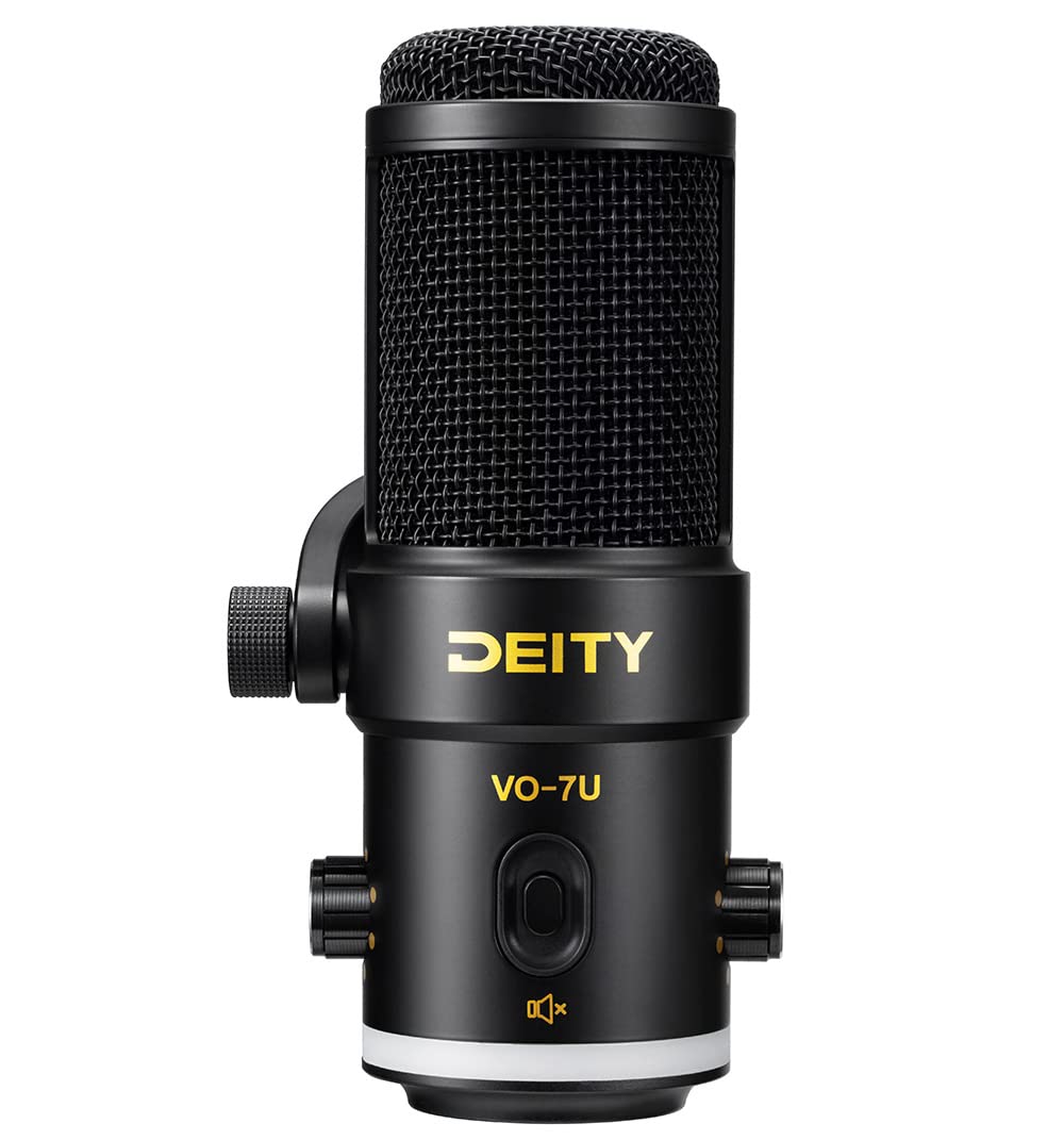 Deity VO-7U Tripod Kit USB Dynamic Podcast Microphone with RGB Lights for Game Podcast Stream YouTube (Black)