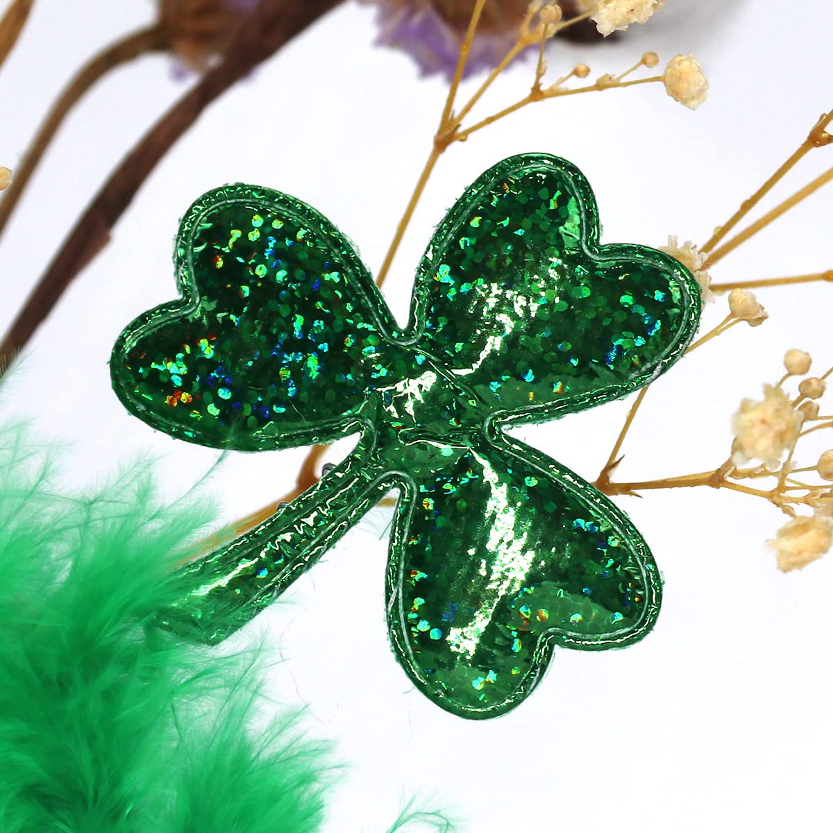 Shamrock Headband St. Patricks Hair Band for Girls Women Clover Hair Accessories Wedding Birthday Shamrock St. Patrick's Day Celebration Party Gift