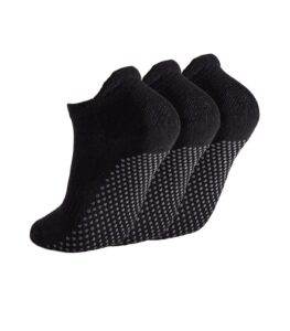 grip socks for women pilates non slip socks womens pilates socks with grips for women grippers socks no slip socks women 3pair 3black