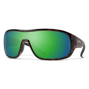 smith spinner perfomance sunglasses - tortoise | chromapop polarized green mirror