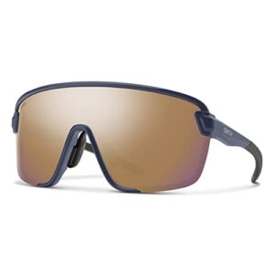 smith bobcat sport & performance sunglasses - matte french navy frame | chromapop rose gold mirror lens