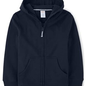 Gymboree Boys and Toddler Long Sleeve Zip Up Hoodie Sweatshirt, Navy Slate, 10 (3030580)