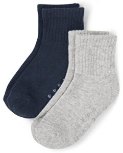 gymboree boys and toddler midi socks, navy/white 2 pack, 4-5t