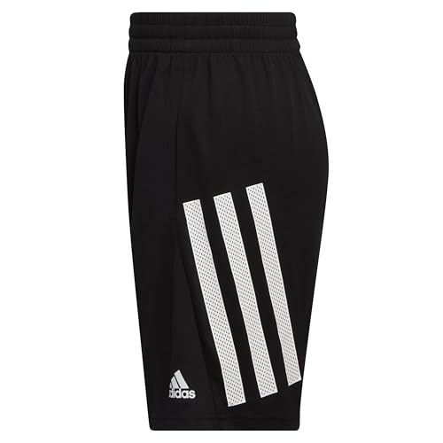 adidas Boys' Elastic Waistband Bold 3S Short, Black, L(14/16)