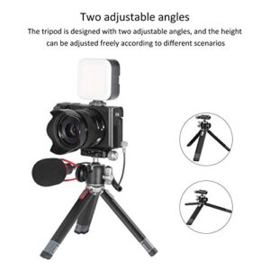 Action Camera Tripod,Mini Camera Desktop Tripod Portable Dual Purpose Adjustable Tripod with Two Section Stretch Rod Design,for Photography(MT-22)