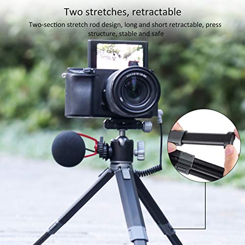 Action Camera Tripod,Mini Camera Desktop Tripod Portable Dual Purpose Adjustable Tripod with Two Section Stretch Rod Design,for Photography(MT-22)