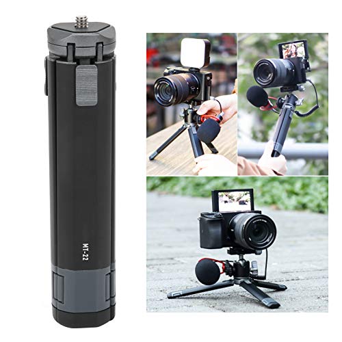 Action Camera Tripod,Mini Camera Desktop Tripod Portable Dual Purpose Adjustable Tripod with Two Section Stretch Rod Design,for Photography(MT-22)