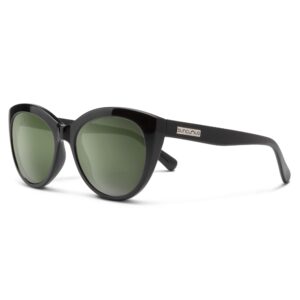 suncloud cityscape polarized sunglasses, black/polarized gray green, one size