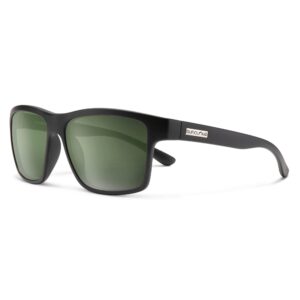 suncloud a-team polarized sunglasses,matte black/polarized gray green,one size