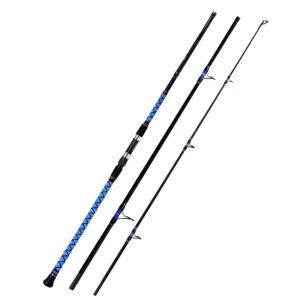 Fiblink Surf Spinning Fishing Rod Carbon Travel Surf Rod 3 Piece Saltwater Spinning Fishing Rod 12'