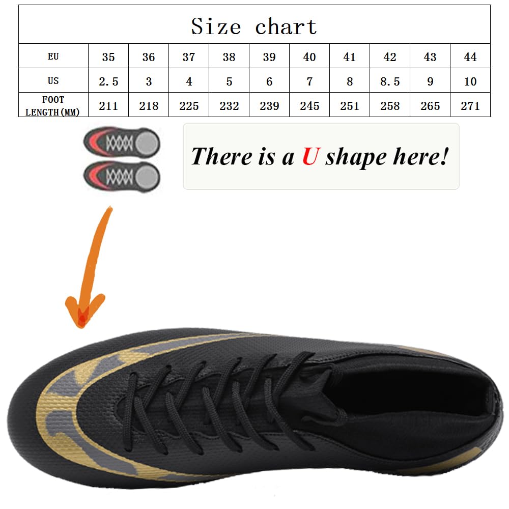 Aiqzsh Kids Soccer Cleats Boys Girls Football Shoes Athletic Anti-Slip Outdoor/Indoor Sports Shoes