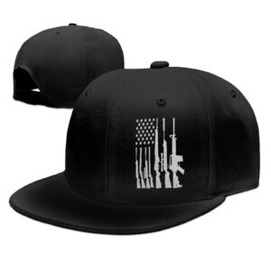 american flag gun adjustable baseball caps dad hats sport adult hat for men and women sun hat black