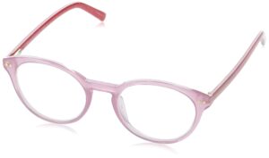 kate spade new york women's kate spade female optical style kinslee round reading glasses, pink/demo lens, 48mm, 19mm + 2.5