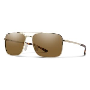 smith outcome lifestyle sunglasses - gold | chromapop polarized brown