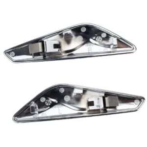 RLB-HILON 1 PAIR Front Fender Chrome Finisher Compatible with BMW X3 F25 X4 F26 2013 to 2017 Year Replaces# 51117338569 51117338570