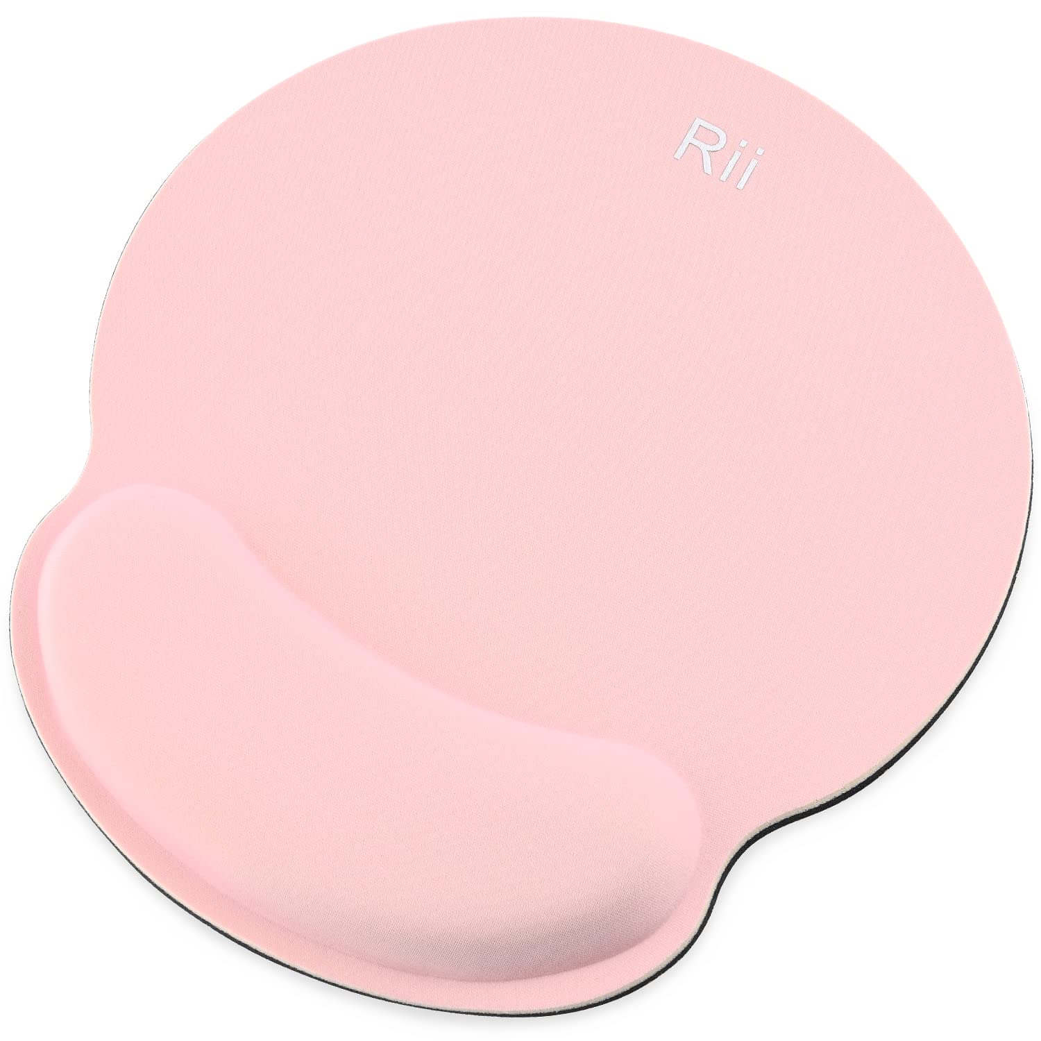 Rii Ergonomic Office Mouse Pad with Wrist Support Gel Mouse Pad with Wrist Rest,Gaming Desktop Mouse Pad for Laptop,with Non-Slip Rubber Base, 9 x 10 in (Pink)