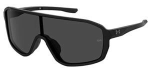 ua gameday sunglasses, shiny black frame w/ gray lenses (1374549)