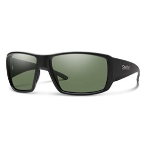 smith guide's choice sport & performance sunglasses - matte black | chromapop polarized gray green