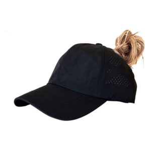 womens hats criss cross ponytail baseball cap adjustable high messy bun ponycap quick drying running hats essentials cap for women