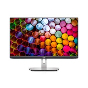 dell s2421h 24-inch 1080p full hd 1920 x 1080 resolution 75hz monitor, built-in dual speakers, 4ms response time, dual hdmi ports, amd freesync technology, ips, silver