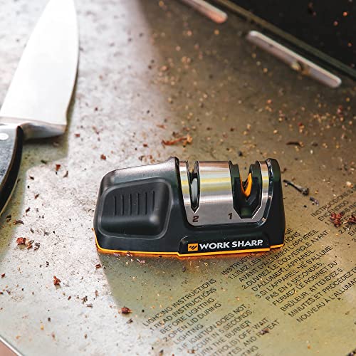 Work Sharp Kitchen Edge Sharpener - Ergonomic - For Chef, Santoku, Paring, & Serrated Knives