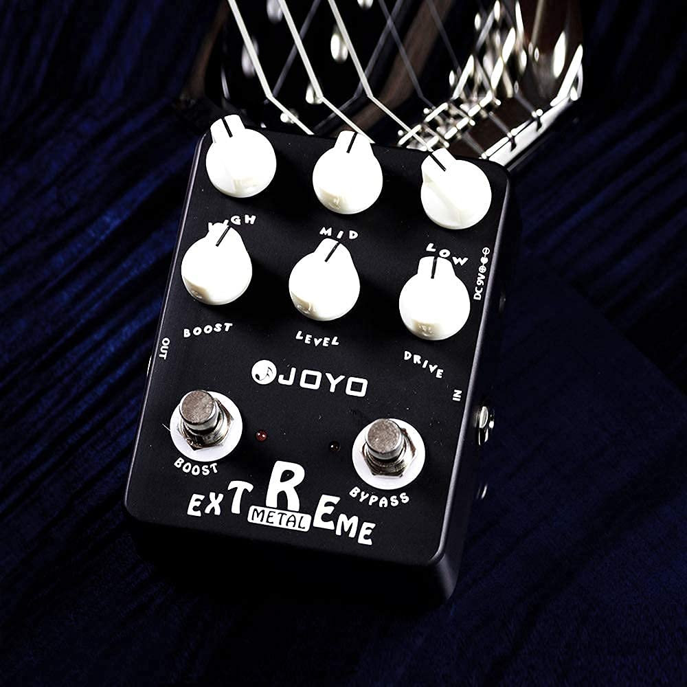 JOYO JF-17 Extreme Metal Distortion Pedal Bundle with DC 9V Pedal Power Supply (800mA -1A) AC Adapter