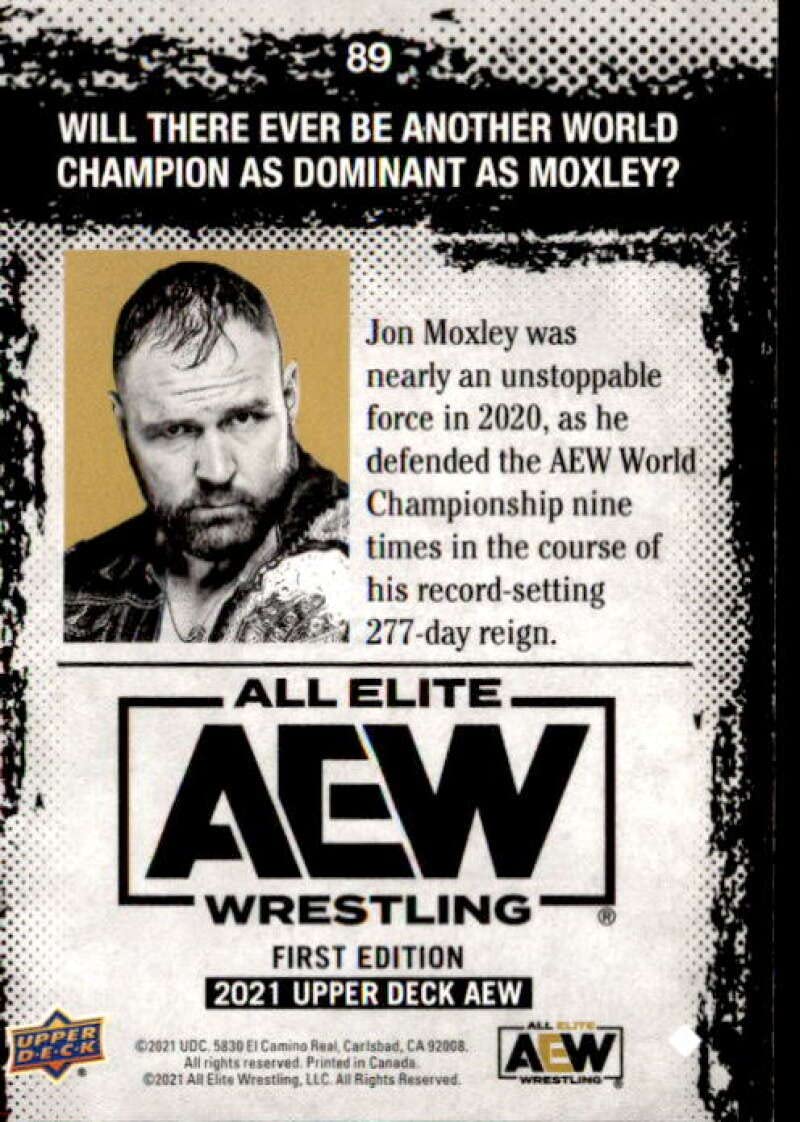 2021 Upper Deck All Elite Wrestling AEW #89 Jon Moxley Official Trading Card