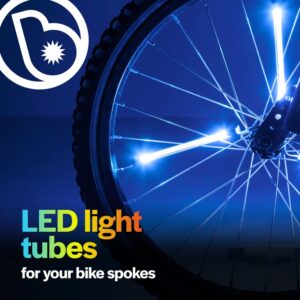 Brightz SpinBrightz Bike Spoke Lights Bike Wheel Lights Bike Spoke Decorations Bike Tire Lights Bicycle Wheel Lights Burning Man Bike Lights Bike Accessories Bike Lights for Riding at Night, Blue