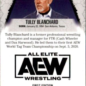 2021 Upper Deck All Elite Wrestling AEW #80 Tully Blanchard Official Trading Card