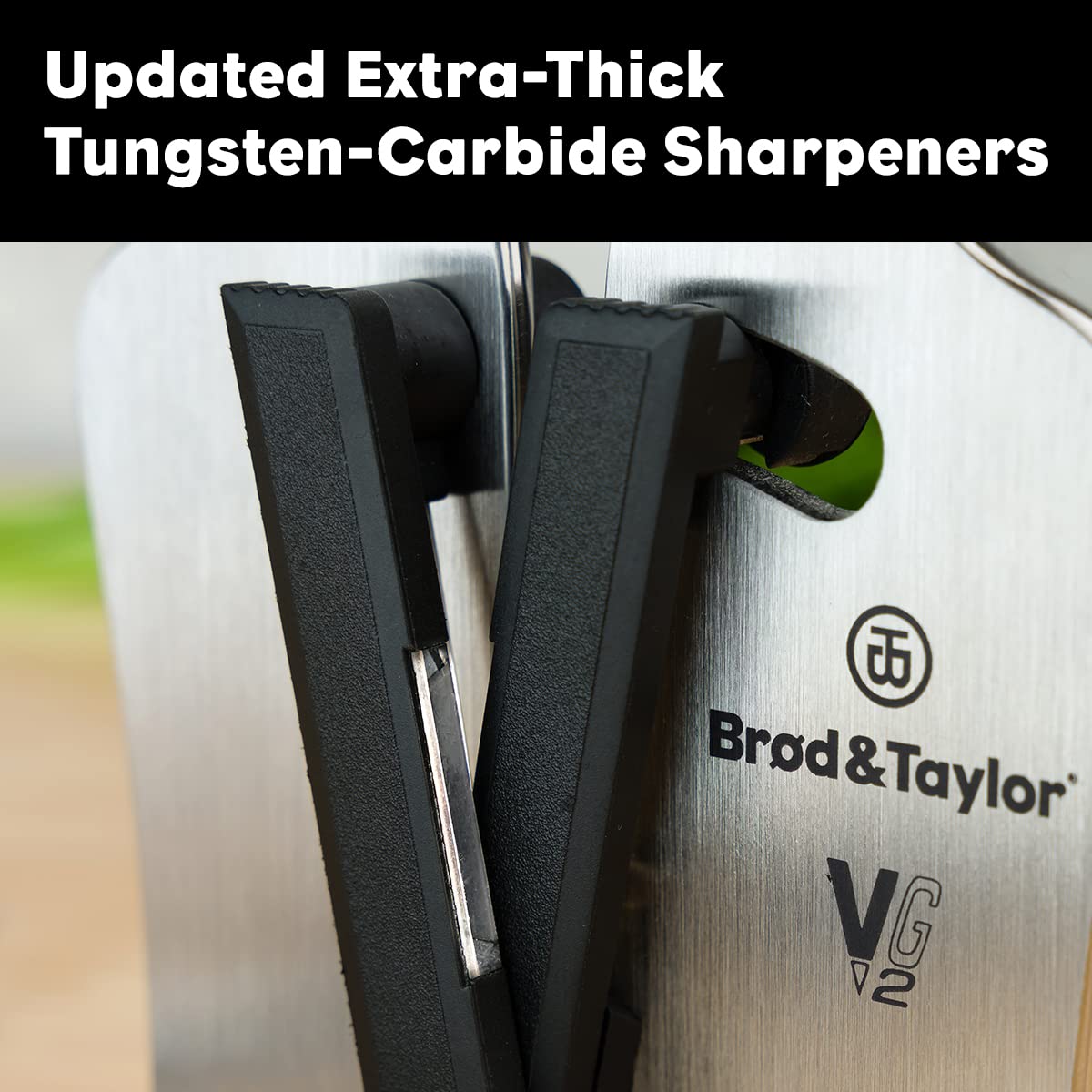 Brod & Taylor VG2 Professional Knife Sharpener | 3-Action Tungsten Carbide (Stainless Steel)