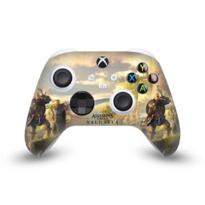 head case designs officially licensed assassin's creed female eivor raid leader valhalla key art vinyl sticker gaming skin decal cover compatible with xbox series x/s controller