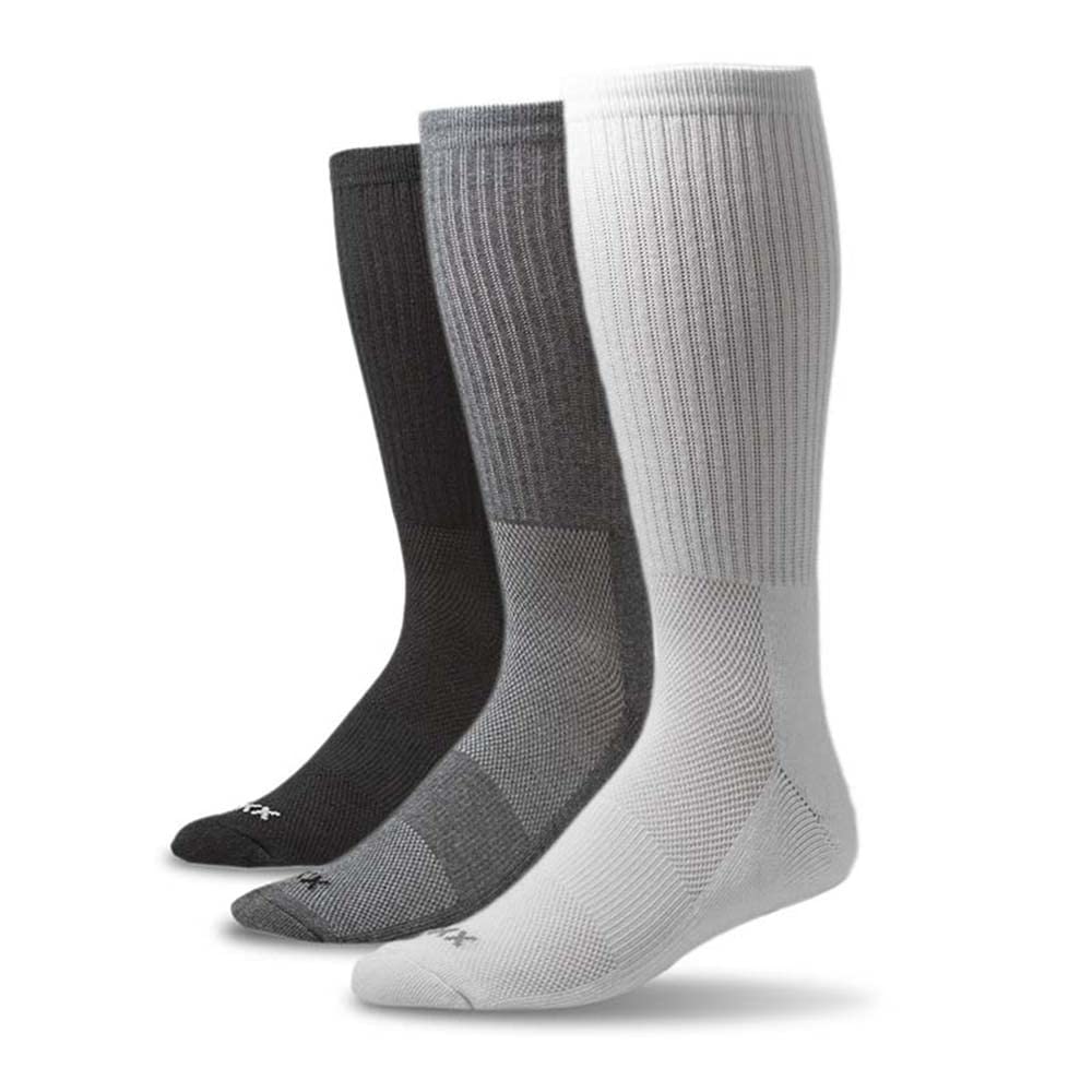 XXL Crew Sport Socks (Men's Size 15-18) (3-Pack) (Multicolor)