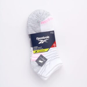 Reebok Women's Athletic Socks - Performance Low Cut Socks (6 Pack), Size 4-10, White Multi