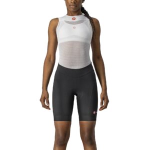 castelli women’s endurance short for road and gravel biking i female padded cycling shorts - black - small