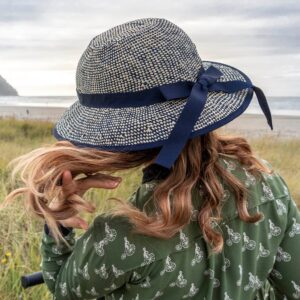 Straw Hat Bike Helmet Shibori Blue Cover Only (Shibori Blue, M - US Small)