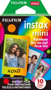 fujifilm instax mini rainbow film - 10 exposures (pack of 2)