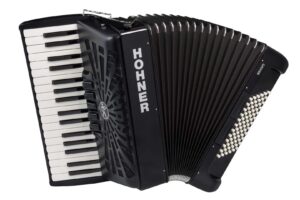 hohner bravo iii 72 chromatic piano key accordion - jet black