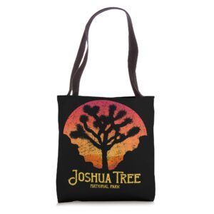 vintage joshua tree desert scene t-shirt camping vacation tote bag