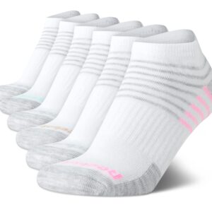 Reebok Women's Athletic Socks - Performance Low Cut Socks (6 Pack), Size 4-10, White Multi