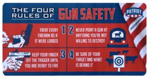 patriot patch co. - 4 rules of gun safety - cleaning mat