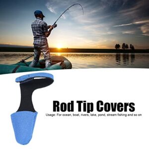 Mumusuki Fishing Rod Belt Reel Accessories, Dustproof Nylon Abrasion Resistant 2pcs Anti Scratch Rod Tip Cover Practical Portable for Fishing Accessories