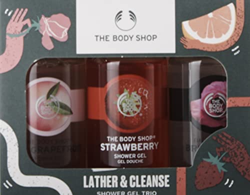 The Body Shop Lather & Cleanse Shower Gel Trio Gift Set for Normal Skin