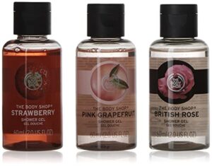 the body shop lather & cleanse shower gel trio gift set for normal skin