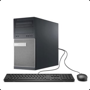 dell optiplex high performance desktop computer tower, intel quad core i7 processor up to 3.8ghz, 16gb ram, 512gb ssd, dvd, wifi, vga, dp, windows 10 pro 64 bit-multi-language en/sp/fr(renewed)